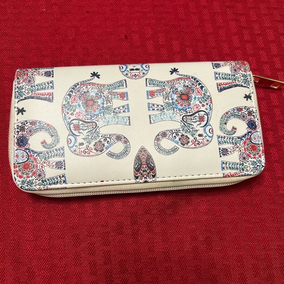 Bags | Elephant Mandela Long Zip Wallet Euc Checkbook Cardholders Zip ...